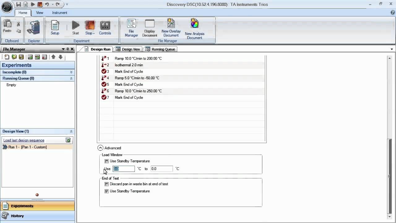 TRIOS 设计视图 — Discovery DSC - TA仪器