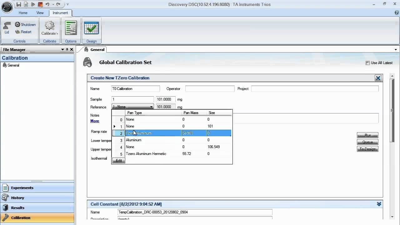 TRIOS — Discovery DSC Tzero 校准 - TA仪器