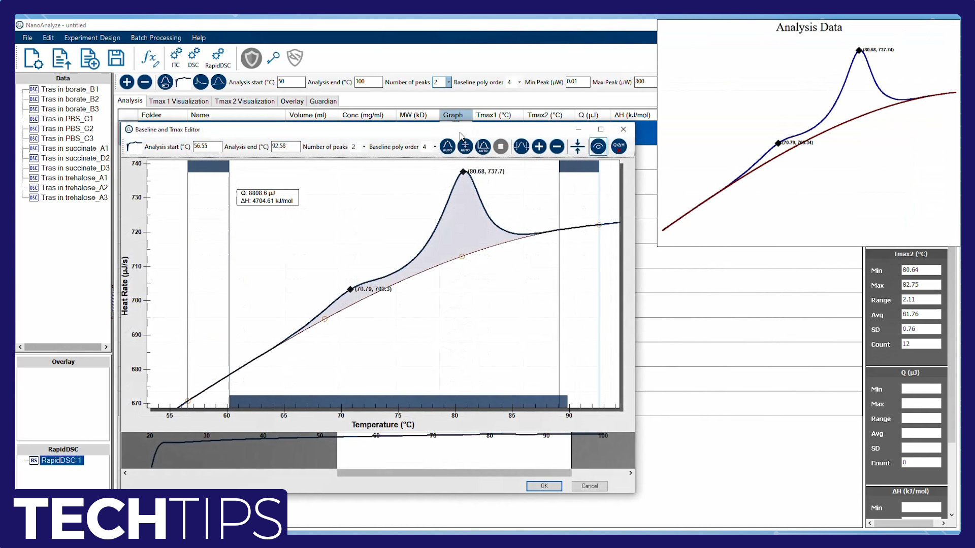 Using RapidDSC Analysis Features in NanoAnalyze - TA仪器